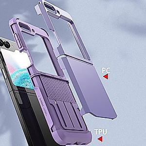 phone case Compatible with Samsung Galaxy Z Flip 5 Case with Hinge Protection Military Grade Heavy Duty Protective Case Hinge Full Protective (TPU) with Hard Protective Body(PC) Rugged Cover phone pro