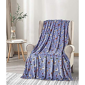Décor&More Whimsy Collection Microplush Throw Blanket (50" x 60") - Llama Llama