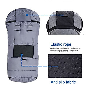 Yobee Baby Bunting Bag for Stroller, Multi Function Toddler Sleeping bag, Waterproof Windproof Univerisal Footmuff Stroller Accessories fit for Almost Stroller