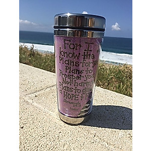 Shades of Color Travel Mug, For I Know The Plans, 7 x 7 inches (TM105)