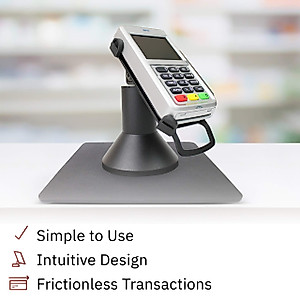 DCCStands Freestanding Low Swivel and Tilt First Data RP10 PIN Pad Stand with Square Plate