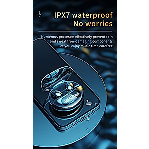 RISTARWH Bluetooth Headphones True Wireless Earbuds with Charging Case IPX7 Waterproof Stereo Sound Earphones Built-in Mic in-Ear Headsets Deep Bass for Sport Sport/Gaming/Workout (Rose Gold)