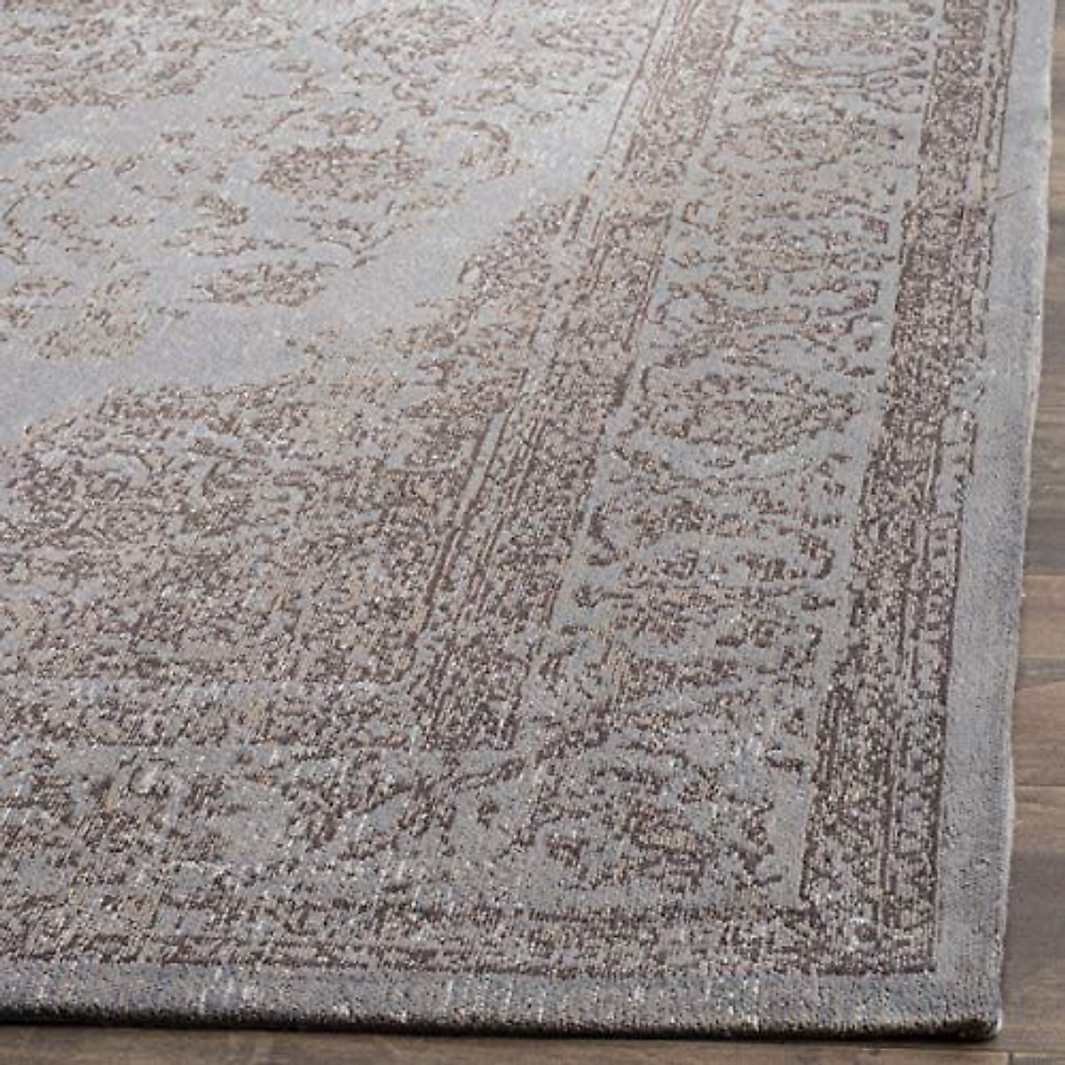 SAFAVIEH Classic Vintage Collection 8' x 10' Grey CLV121D Oriental Medallion Cotton Area Rug