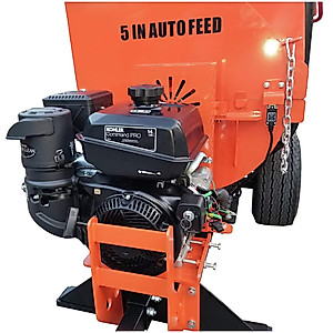 DK2 5-Inch 14 HP 429 cc Hydraulic Auto-Feed Chipper Shredder with Electric Start