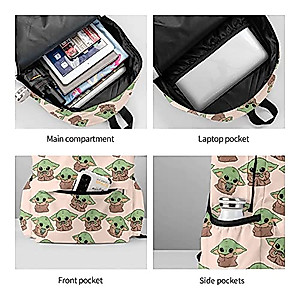meiystyle Kids Yoda Backpack Student Cute Book Bag Travel Bag Satchel for Boys Girls (Pink)