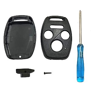 No Cutting Required Replacement Key Fob Shell Case fits for Honda 2003-2012 Accord 2006-2013 Civic EX 2009-2015 Pilot 2005-2006 CR-V Odyssey Ridgeline Replacement Keyless Entry Key Fob Cover