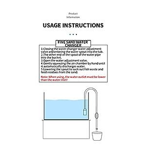 HappyPIG Hose Fish Tank Water Change, Aquarium Water Changer,Aquarium Vacuum with Valve Switch Siphon Sand Cleaner for Aquarium Water Change（5.58ft）