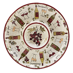 Certified International Wine Country Chip & Dip, Multicolored