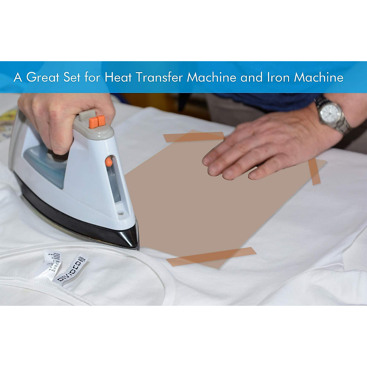 selizo Heat Tape High Temp Tape and Teflon Sheet for Vinyl Heat Press, Sublimation Heat Resistant