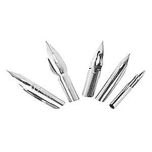 Delaman Calligraphy Dip Pens Set 5 in 1 Manga Artist Cartoon Comic Drawing Painting Tool Kit with Eraser 2 Pen Holders and 5 Nibs