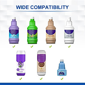 LANMU Bottle Cap Silicone Gasket for Swiffer Wet Jet Power Mop Cleaning Solution, DIY Reusable Bottle Refill Container (10 Pack)