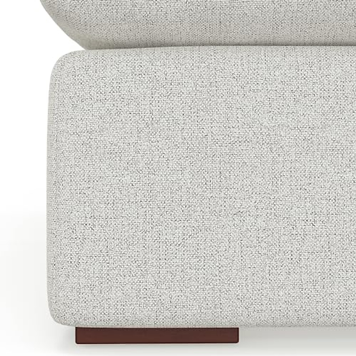 SIMPLIHOME Jasmine 3-Seater Modular Sofa in Velvety Chenille Polyester-Blend Performance Fabric, Cloud Grey, 125-inches Wide, Handcrafted Contemporary-Style Couch for Living Room