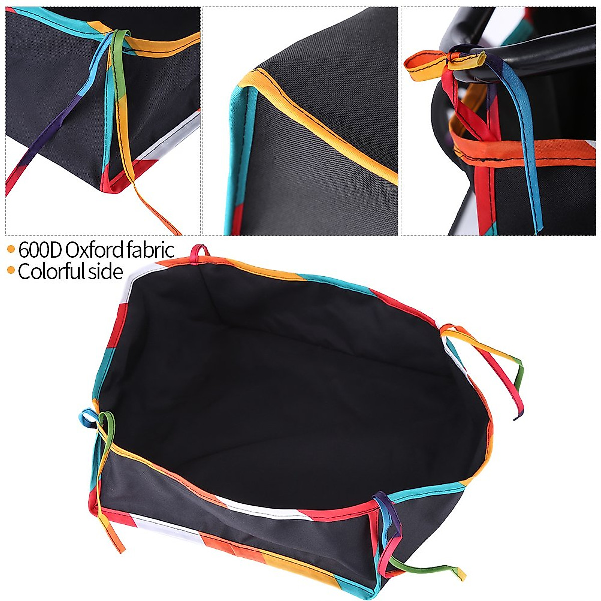 GLOGLOW (Pack of 2) Baby Stroller Pram Waterproof Bottom Basket Infant Pushchair Buggy Shopping Storage Case Organizer Bag Mesh Netting Accessories Organizer