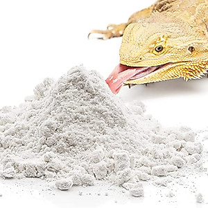 Meric Reptile Calcium Powder, Ideal for Leopard Geckos, Chameleons, Iguanas, Turtles, and More, Avoid Vitamin D3 Overdose in Bearded Dragons, Lizards Love It, Energy-Rich Additional Feed, 2 oz.