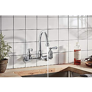 Peerless P2765LF Elmhurst Two-Handle Kitchen Faucet Wall-Mount, Chrome