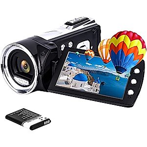 Video Camera Camcorder Full HD 1080P 30FPS 24MP Vlogging Camera for YouTube Video Recorder 2.7 Inch 270 Degree Rotation Screen Digital Camera for Kids Children Teens Beginners Seniors Gifts