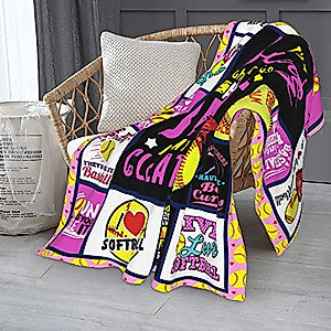 Softball Blanket Softball Gifts for Girl Women, Warm Cozy Love Softball Home Blanket, Ultra Soft Lightweight Plush Throw Blanket for Fall Winter, 3D Printed Flannel Fleece Blanket for Sofa Bed 50x40in