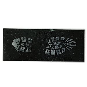 CSI Footprint Gel Lifters, Picking Up Powdered Latent Prints, Shoe Impressions, Crime Scene Forensic Supply, Black, 14x36 cm, 2 pcs/Pack