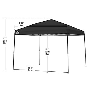Quik Shade 10' x 10' Expedition 100 Square Feet of Shade Straight Leg Base Outdoor Pop-Up Canopy - White