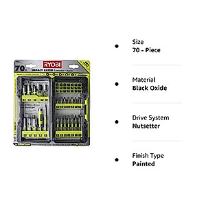 Ryobi - AR2040 - Impact Rated Driving Kit - 70-Piece