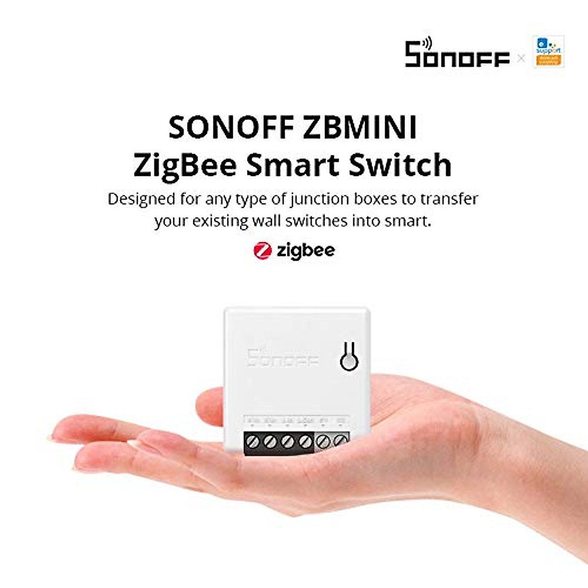 SONOFF ZBMINI ZigBee Mini Smart Light Switch(2 Way), Compatible with Alexa, SmartThings Hub, Google Home & SONOFF ZBBridge, ZigBee 3.0 Hub Required, Neutral Wire Required 4-Pack