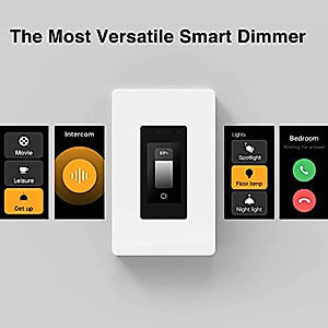ORVIBO Matter Smart Touchscreen Dimmer Switch, 2.4GHz WiFi Dimmer Light Switch with Home Talk | Voice Control | Works with Alexa & Google Home | Timer & Schedule | Single Pole | Neutral Wire Required