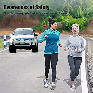 YouthWhisper Bone Conduction Headphones Bluetooth, Wireless Open-Ear Headset with Microphones,Titanium Lightweight Sweat Resistant, Answer Phone Call Sports Earphones for Running Hiking Bicycling