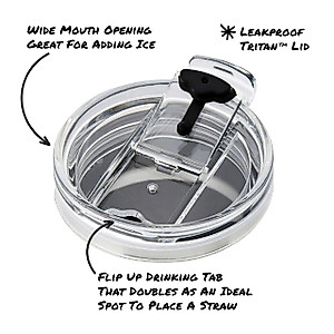 BUILT 24 Ounce Shasta Double Wall Vacuum Insulated Stainless Steel Coffee and Water Tumbler with Easy to Clean Flip to Open Lid, Mint and Gray