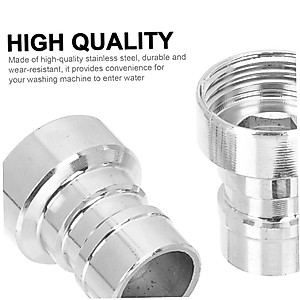 6pcs Washing Machine Adapter Stainless-Steel Basin Connector Metal Faucet Adapter Toilet Sink Faucet Adapters Metal Faucet Connector Tap Adapter Faucet Adapter Accessory
