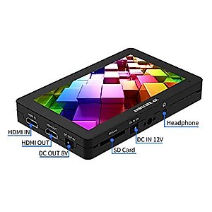 ANDYCINE A6 Plus 5.5 Inch Touch Screen Camera Field Monitor 1920x1080 resolution accept the 4K HDMI Signal Support 3D Lut，Waveform，Camera Focus Monitor With Battery,Carry Case,Sunshade