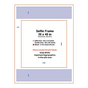BannerBuzz Custom and Standard Selfie Frames, 890 GSM 5mm Non-Reflective Corflute Material, 600 DPI Direct UV Printing on Substrate, for Parties Photo Booth Events (Design 04, 36"x48")