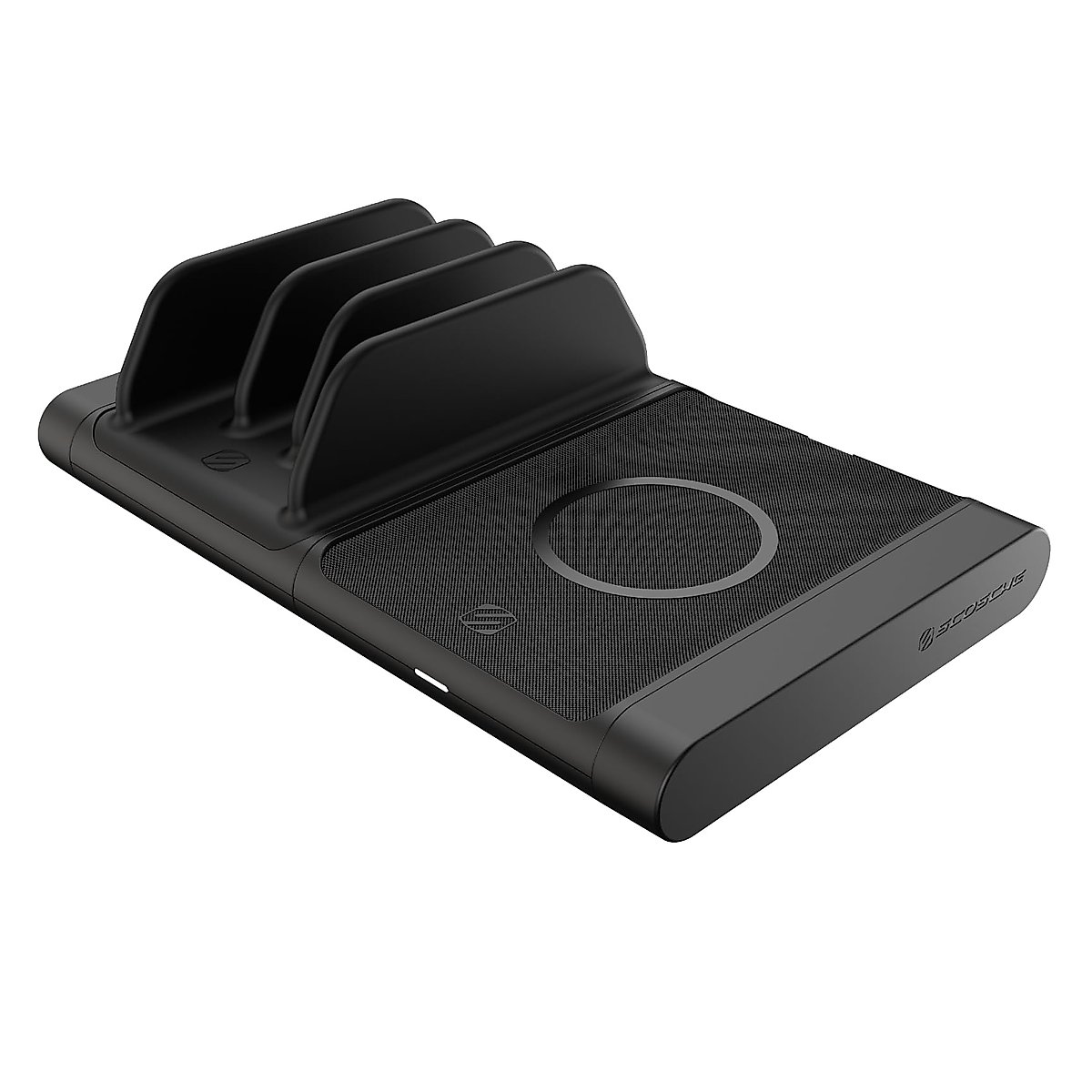 Scosche BLKIT5-SP0 BaseLynx Modular Charging System With a Qi-Certified Wireless Charging Station, a Multi-Device Device Charging Station with One PD 3.0 USB-C Charging Port & Two USB-A Charging Ports