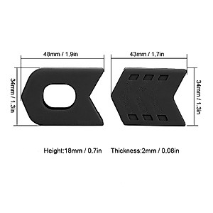 1 Piar Crank Cover Silicone Crank Sleeve Arm Protector for Most Mountain Road Bikes(Black)