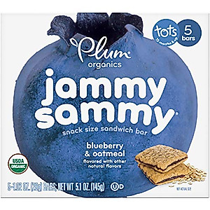 Plum Organics Jammy Sammy Blueberry & Oatmeal, 1.02 Oz, 5 Ct