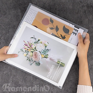 Framendino, 24 Pack Scrapbook Paper Storage Organizer with 60 Pack Sticky Index Tabs for Holding 12 x 12 Inch Scrapbook Paper