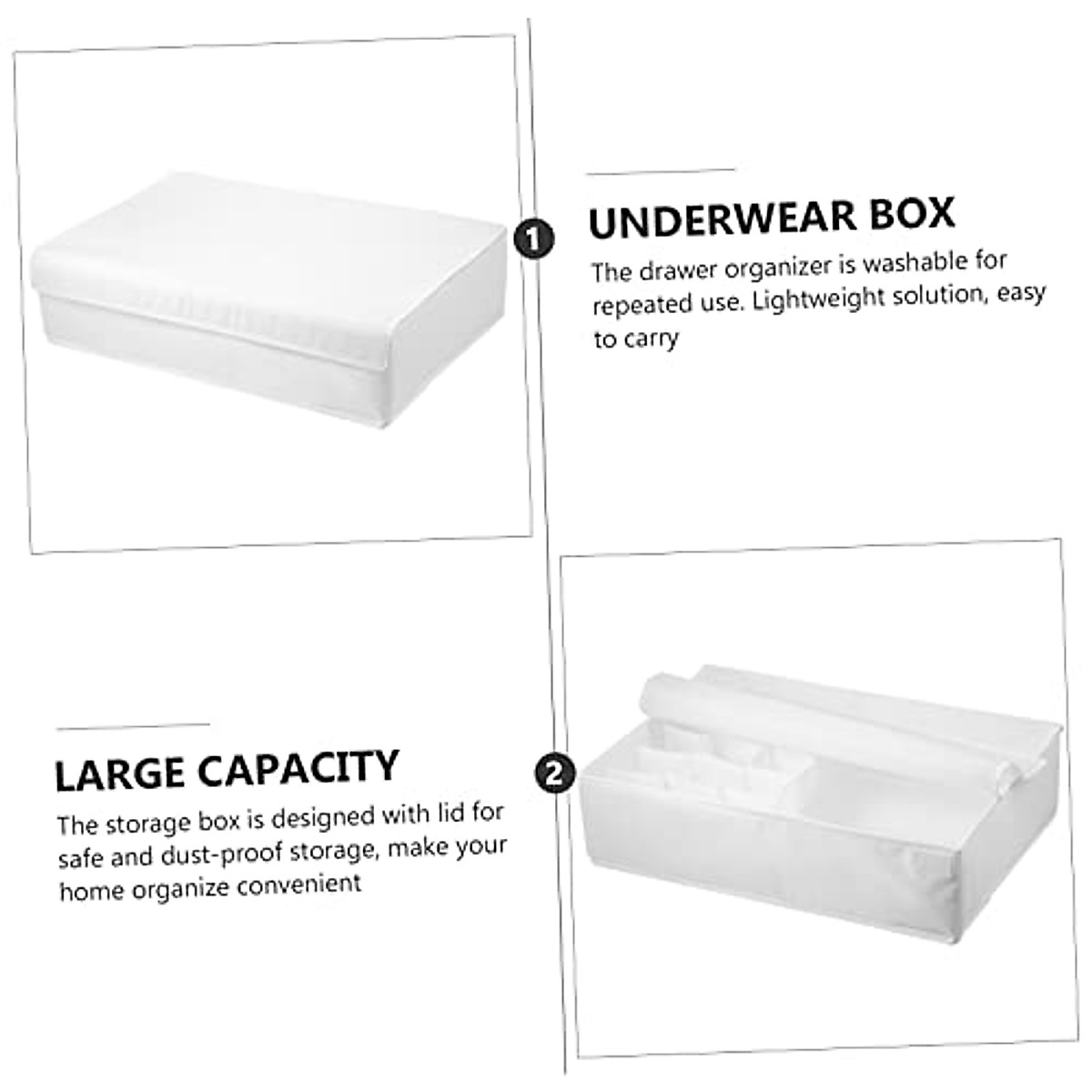CAXUSD Underwear Storage Box Dresser Drawers Hanging Drawers for Closet Plastic Containers Storage Boxes with Lids Storage Bags for Clothes Cloth Socks Organizer Bra Organizer Panties