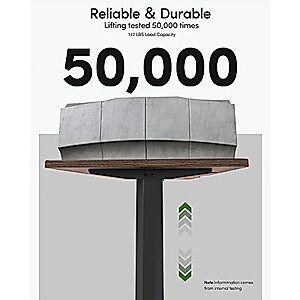 FEZIBO 63"x28" L Shaped Standing Desk, Electric Stand up Height Adjustable Home Office Table, Sit Stand Desk, Rustic Brown Top