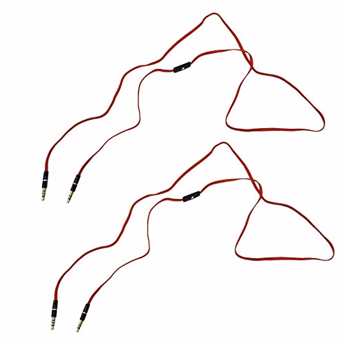 Performance 3.5MM Red Aux Cable Cord with in Line MIC for Skullcandy Crusher Headphones