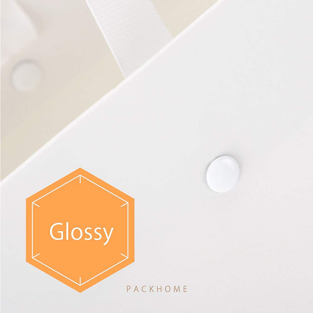 PACKHOME 6 Extra Large Gift Bags 17.5x6x16 Inches, White Premium Gift Bags with Handles for Gift Giving (Glossy White)