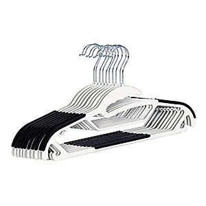Heavy Duty Standard Plastic Hangers: Laundry Hangers Shirt Hanger Non Slip Clothes Hangers for Suits, Coats, Dress, Shirts, or Belts