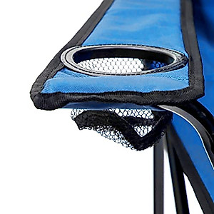 Trademark Innovations Folding Outdoor Beach Camp Chair, 18" L x 31" W x 32" H, Sky Blue