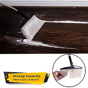 GAMLI Broom and Dustpan Combo Set - Rotatable Wisp Cleaning for Kitchen Floor, Indoor, Hardwood Floors, Industrial, Lobby. Adjustable Broom Pole, Windproof Dustpan - Free Broom Holder