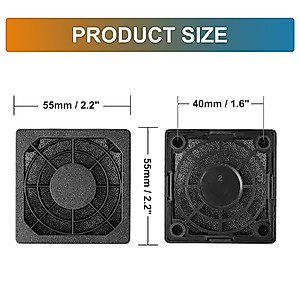 uxcell Computer PC Fan Dust Filter 50mm Case Fan Dust Filter Guard Grill Protector Cover (Pack of 2)