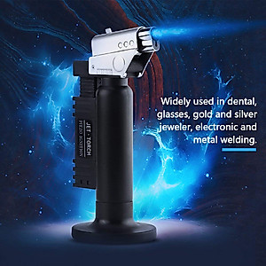 Kitchen Torch, Refillable Butane Torch Lighter Blow Torch with Safety Lock and Adjustable Flame for Baking, Cooking, Gold and Silver Jewelers, Metal Welding(Butane Gas Not Included)