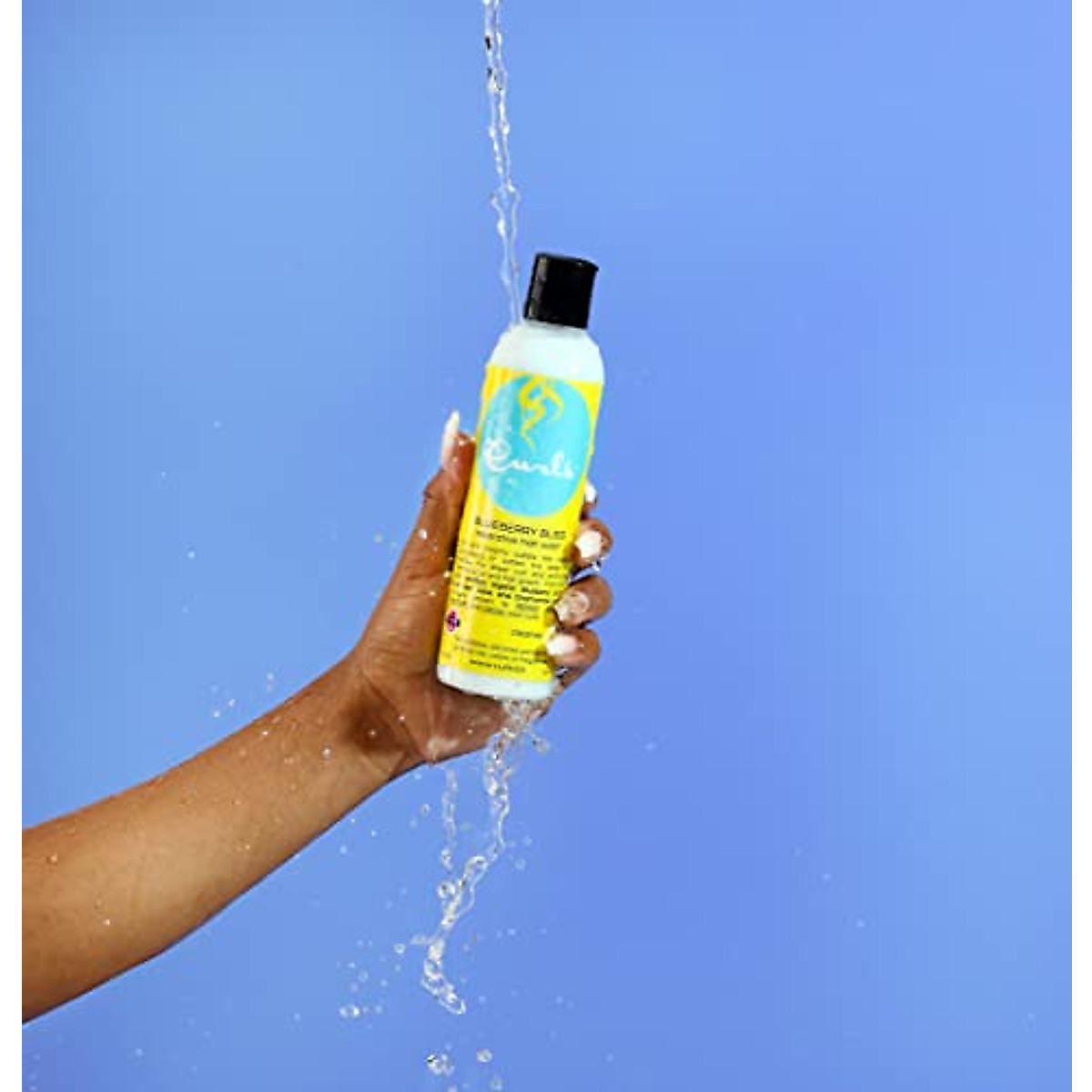 Curls Blueberry Bliss Reparative Hair Wash - 8 oz, Encourage Balanced Scalp, Rich and Creamy Sulfate-Free Cleanser, For Wavy, Curly, and Coily Hair Types