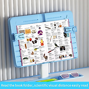 pofluany Height Adjustable Kids Desk and Chair Set, Kids Functional Desk and Chair Set for Kids, Children Study Desk, Study Table for Kids Boys Girls School Study Table for Writing Reading Blue