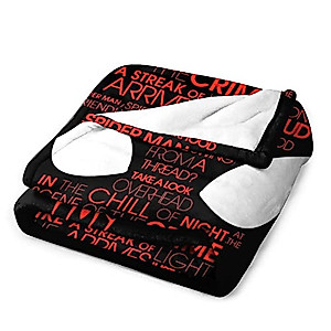 Cartoon Flannel Throw Blanket for All Seasons Superhero Soft and Cozy Medium Fleece Plush Blankets for Sofa, Couch and Bed 60"x80"