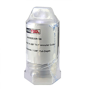 MAXTOOL 1" x1-3/8 TCT Annular Cutters & Pin Carbide Tip Slugger 25mmx35mm Magnetic Core Drills Slug Cutter 1-3/8" Deep Weldon Shank; ANW00S35R100