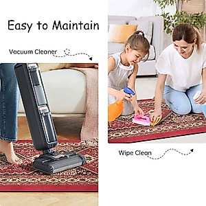 eqivei Kitchen Rugs Sets of 2, Non-Skid Rubber Kitchen Mats for Floor, Boho Kitchen Runner Rugs and Mats Washable, Farmhouse Cushioned Standing Mat for Kitchen, Front of Sink, Laundry（Red）