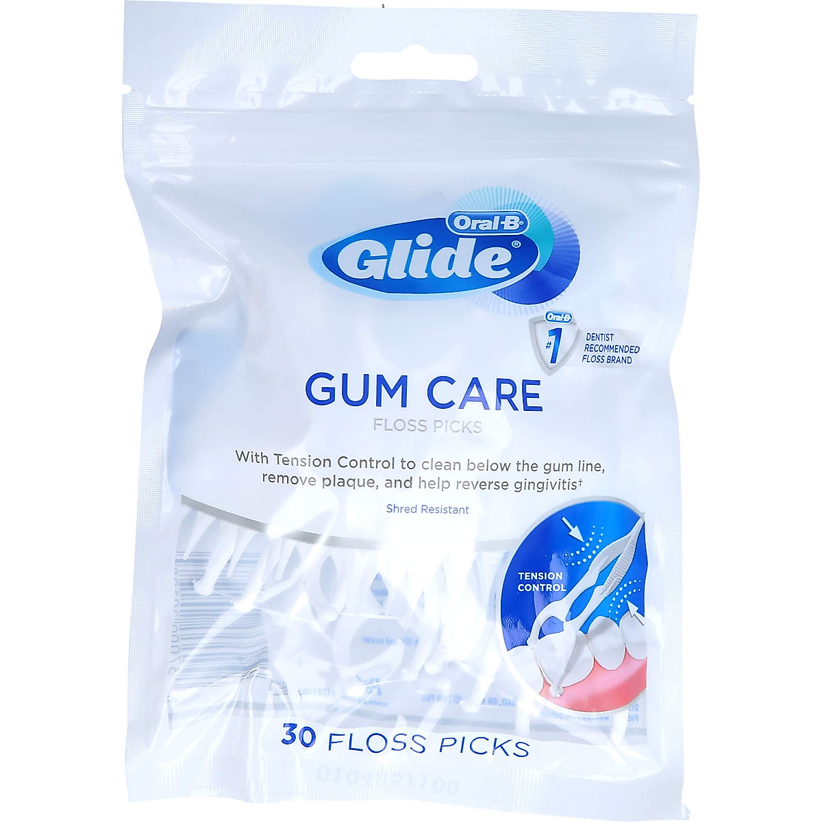 Oral-B Glide Gum Care Floss Picks, 30 Count (Pack of 1)